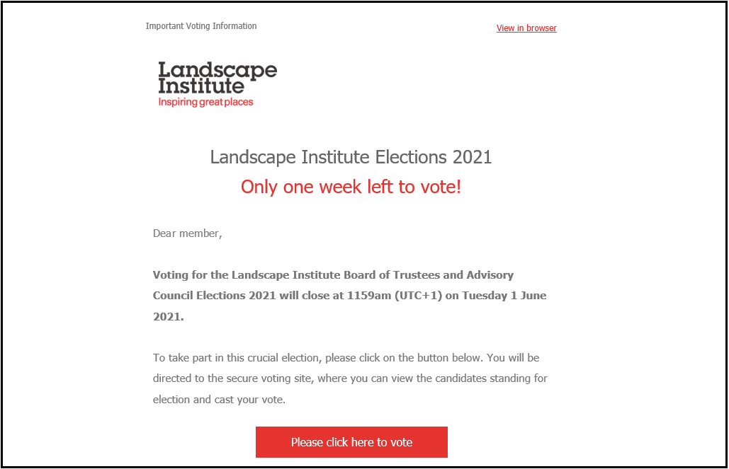 Last chance to vote in the 2021 Landscape Institute elections! – The ...